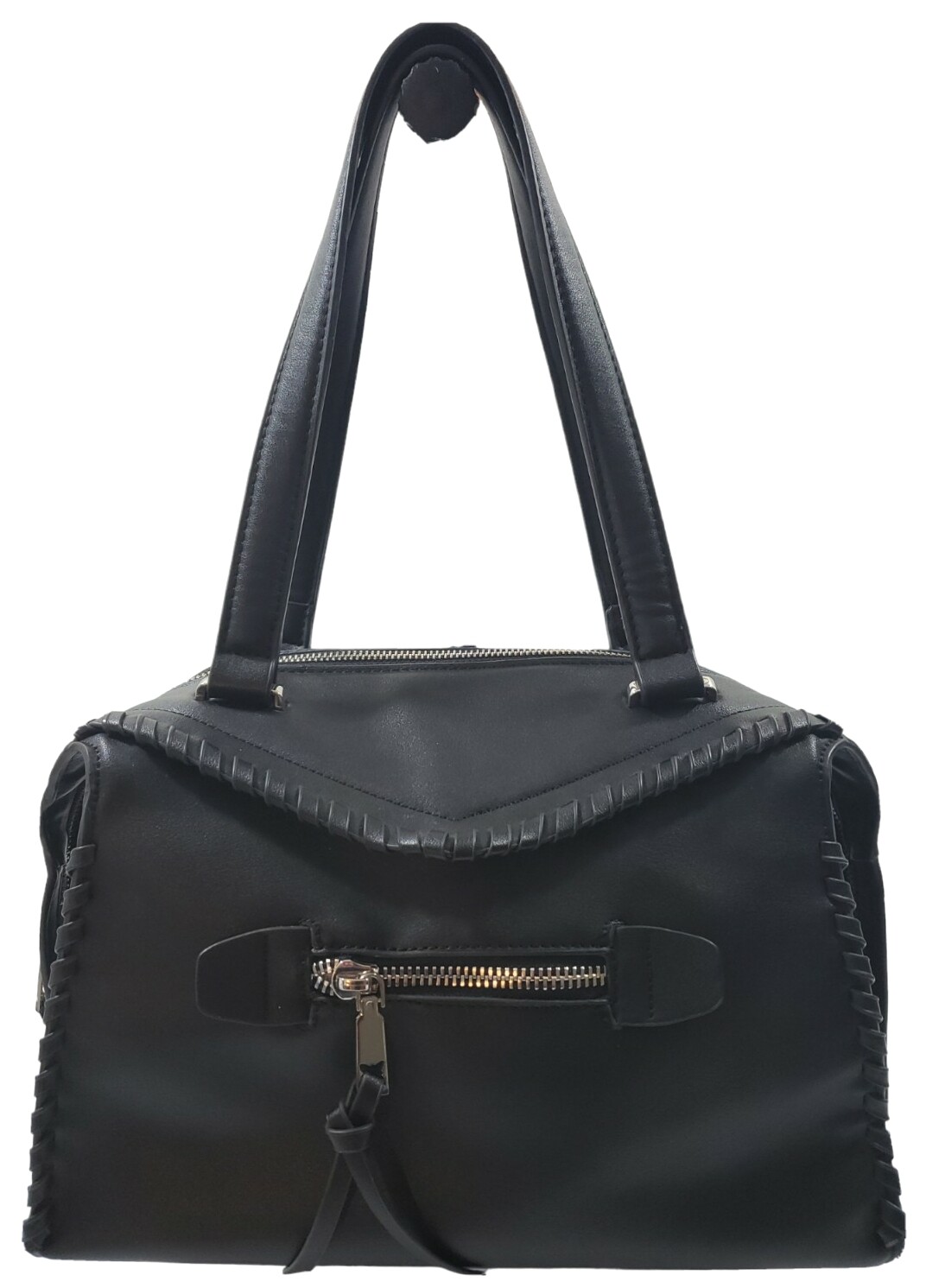 BCBGeneration Aubry Handbag BGP18219 Black/Silver Faux Leather Purse ...