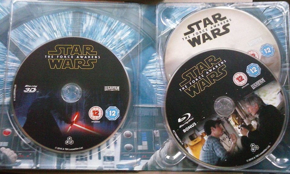 Star Wars The Force Awakens 3D Collectors Edition: Blu ray - 3 Disc Set ...