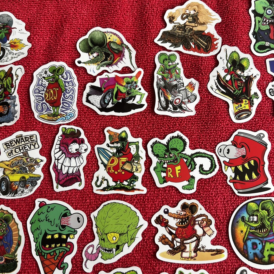 🔥 61 Rat Fink Mouse Ed Big Daddy Roth Hot Rod Art Vinyl Decal Sticker ...