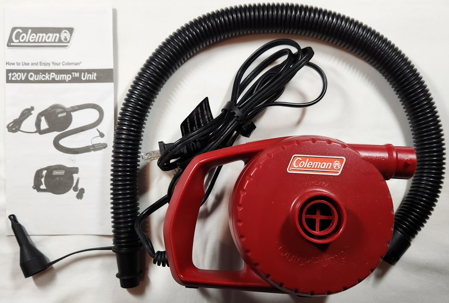 Coleman 120V QuickPump Inflator & Deflator - For Air Mattress, Beach ...