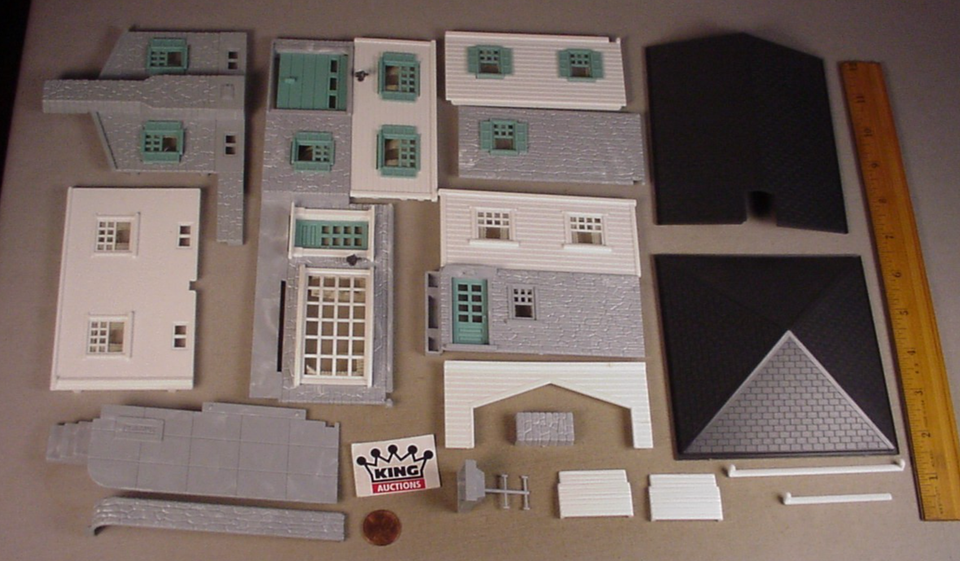 1959 Plasticville Split Level Home House 1908-198 original box O & S ...