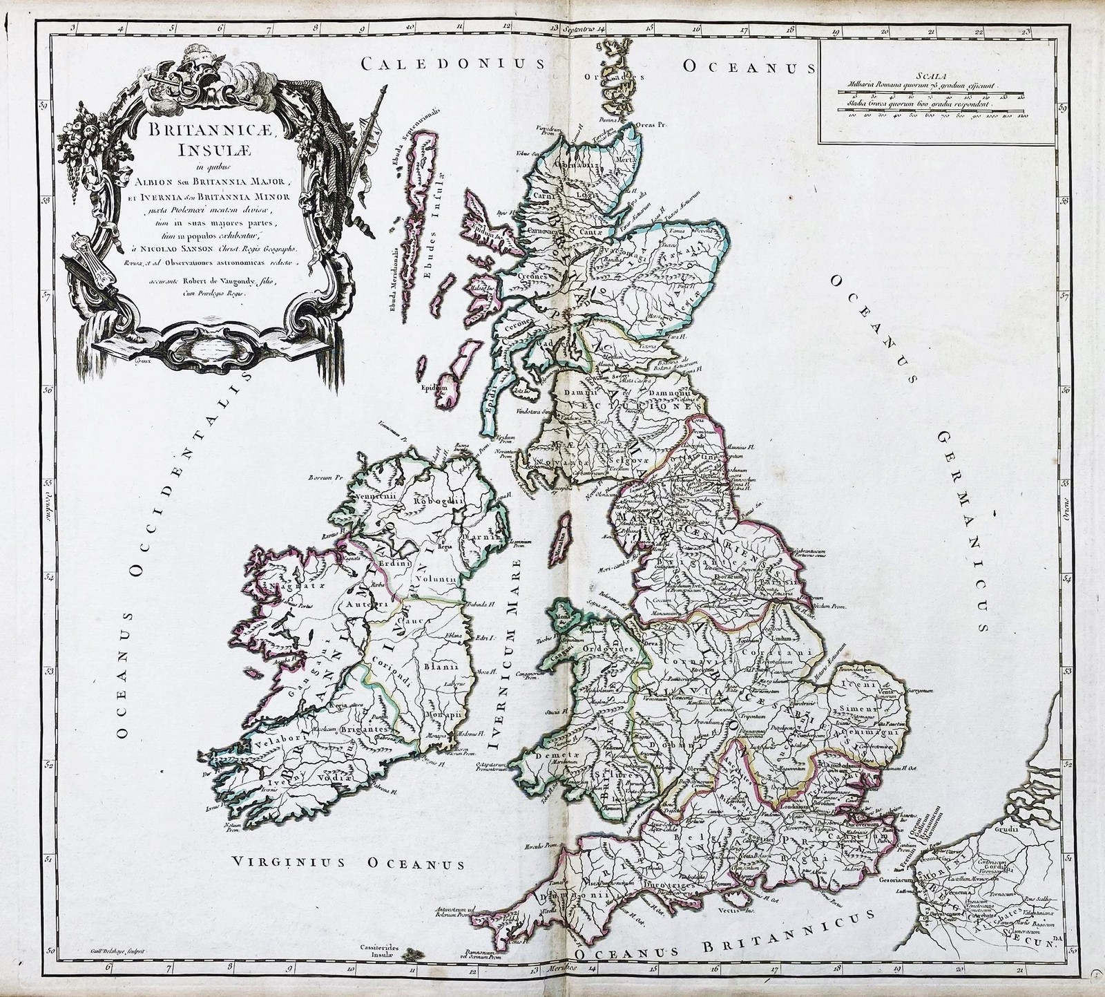 British Isles Great Britain Ireland UK Map Vaugondy 1775 | eBay