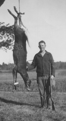 1940s Handsome Man Hunting Rifle Deer Outdoors Proud Catch Hunter Buck ...