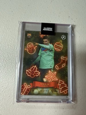 Topps Total Football David Villa Festive Red /5 Barcelona | eBay