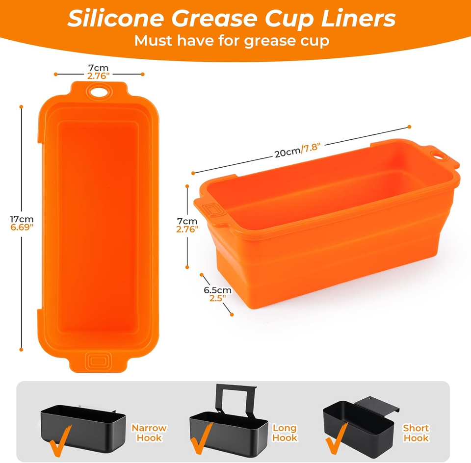 Silicone Grease Cup Liners 2-Pack: Blackstone Griddle Accessories ...