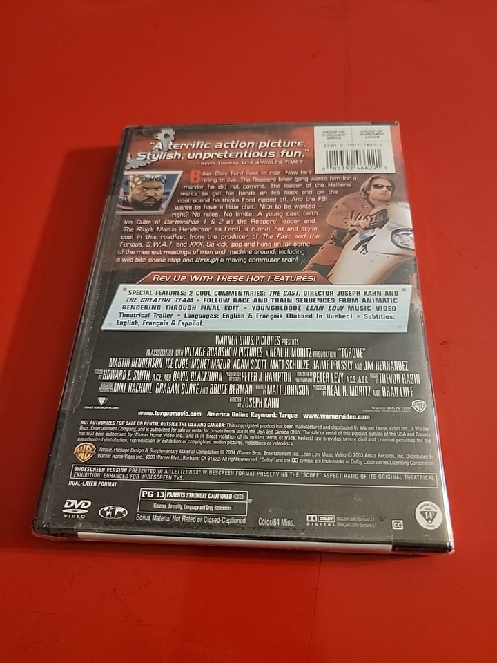 Torque (DVD, 2004) Martin Henderson Ice Cube WS NEW Free Shipping ...
