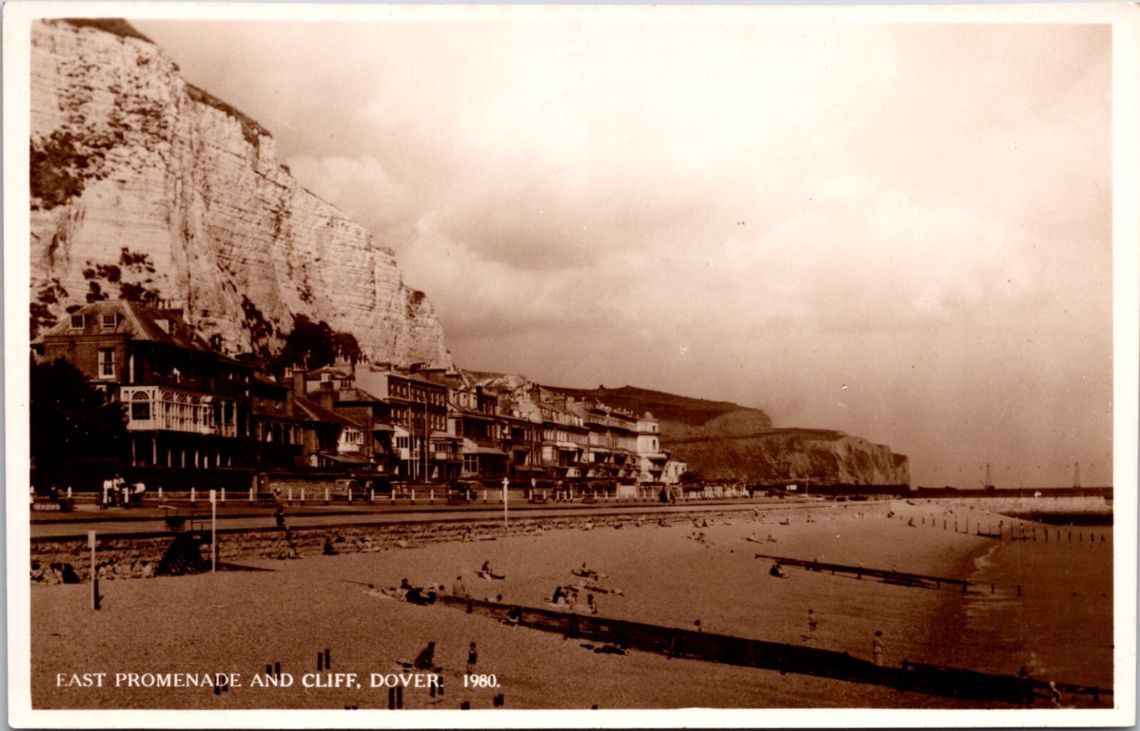 RPPC East Promenade & Cliff Dover UK Vintage Real Photo Postcard | eBay