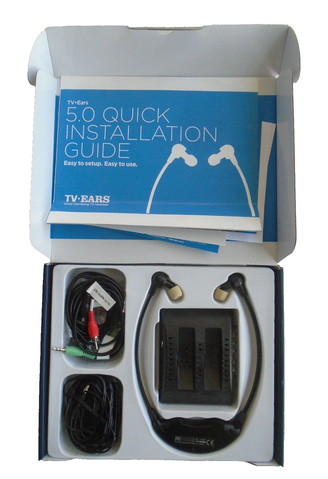 TV Ears Wireless Digital Voice Clarifying TV Headphones Listening ...