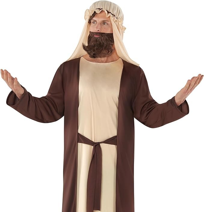 Men`s St Joseph Costume Adult Jesus Shepherd Robe Nativity Play ...