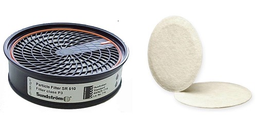 2X SR510: Sundstrom Particle Filter P2/P3 & 2X Packet of 5 X SR221 Pre ...