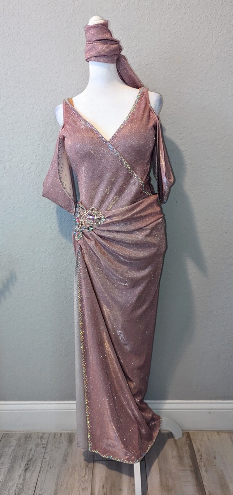 Sufel Boutique Pink Glitter Baladi Dress | eBay
