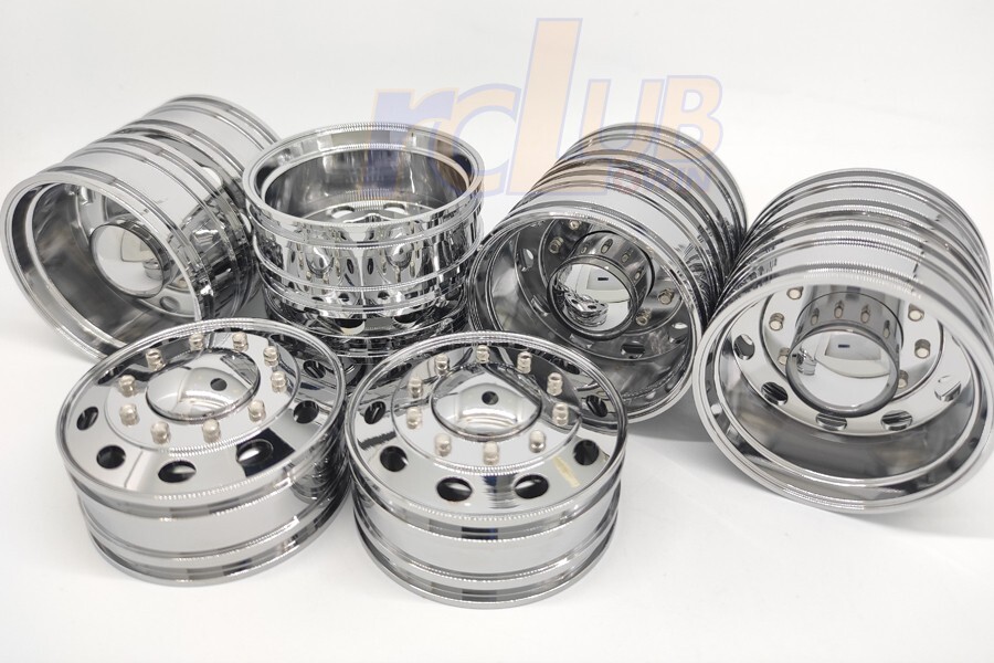 Chromium Rims Peterbilt Oval 1/14 tamiya King Hauler Grand Hauler 56344 ...