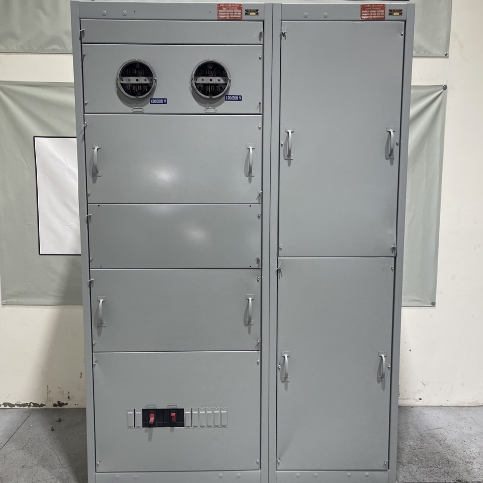 600 Amp GE AV-Line Meter Switchboard 3ph 120/208 3ph 4wire W Pull ...
