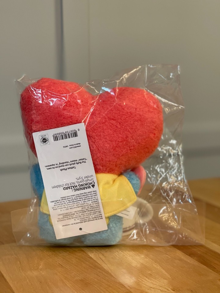 BT21 Official Merchandise TATA HEART TATTON STANDING DOLL Stuffed Toy ...