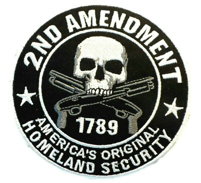 2nd AMENDMENT PATCH US CONSTITUTION GUN RIGHTS embroidered iron-on ...