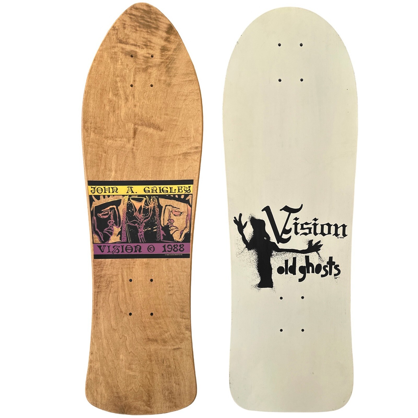 Vintage Vision Skateboards John Grigley / Old Ghosts Reissue Skate Deck ...