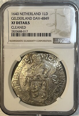 1640 Netherlands Gelderland Daalder DAV-4849 NGC Certified Lion Dollar ...