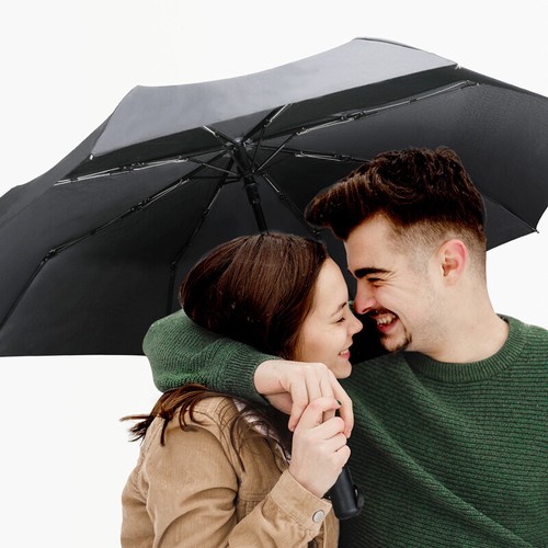 42" Large Umbrella Men/Women Three Folding Anti-UV Windproof Big Rain ...