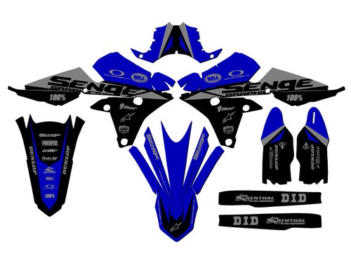 2014-2018 YZ 250 F 4-STROKE BINARY Blue Senge Graphics Kit Compatible ...