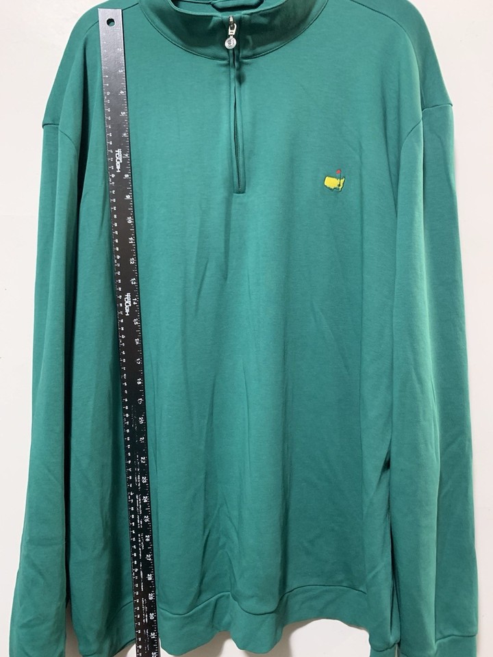 Masters Collection Men XXL Golf Green Pullover 1/4 Zip Jacket Logo ...