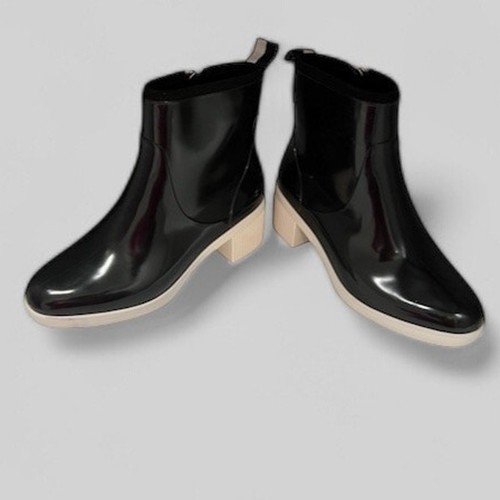 Kate Spade New York Womens Size 6 Puddle Rain Boots Black White 2.5 ...