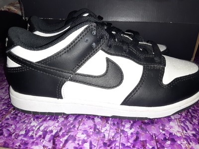 Nike Dunk Low Toddler 2c Panda Pattern Black White Sneakers | eBay
