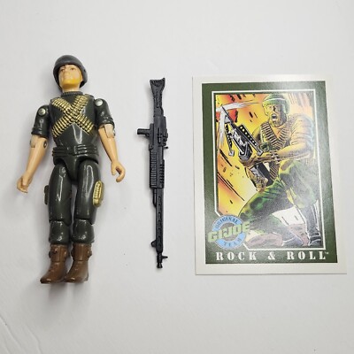 1982 Gi Joe 3.75" Rock N Roll V1 Machine Gunner Straight Arm Figure | eBay