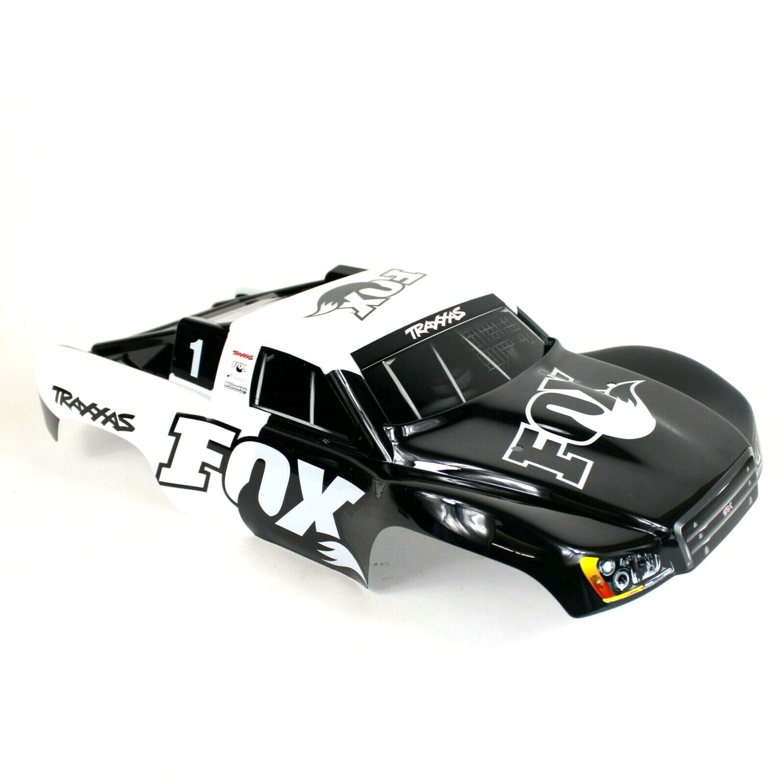 Traxxas Slash FOX Racing Body White 2WD Painted & Pre-Cut w/Decals 6849 ...