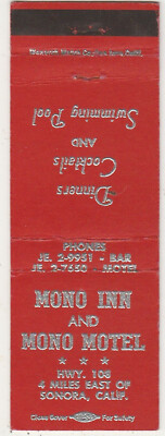Mono Inn and Motel-East of Sonora-California-Ca-Tuolumne County | eBay