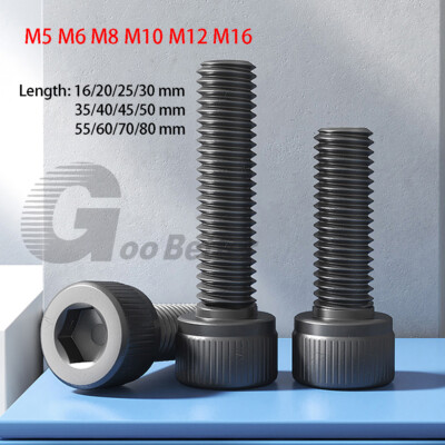 Reverse Left Hand Thread Screws Hex Socket Bolt 12.9 High Tensile Steel ...