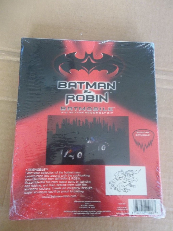 BATMAN & ROBIN BATMOBILE 3-D Action Assembly Kit NEW IN BOX | eBay