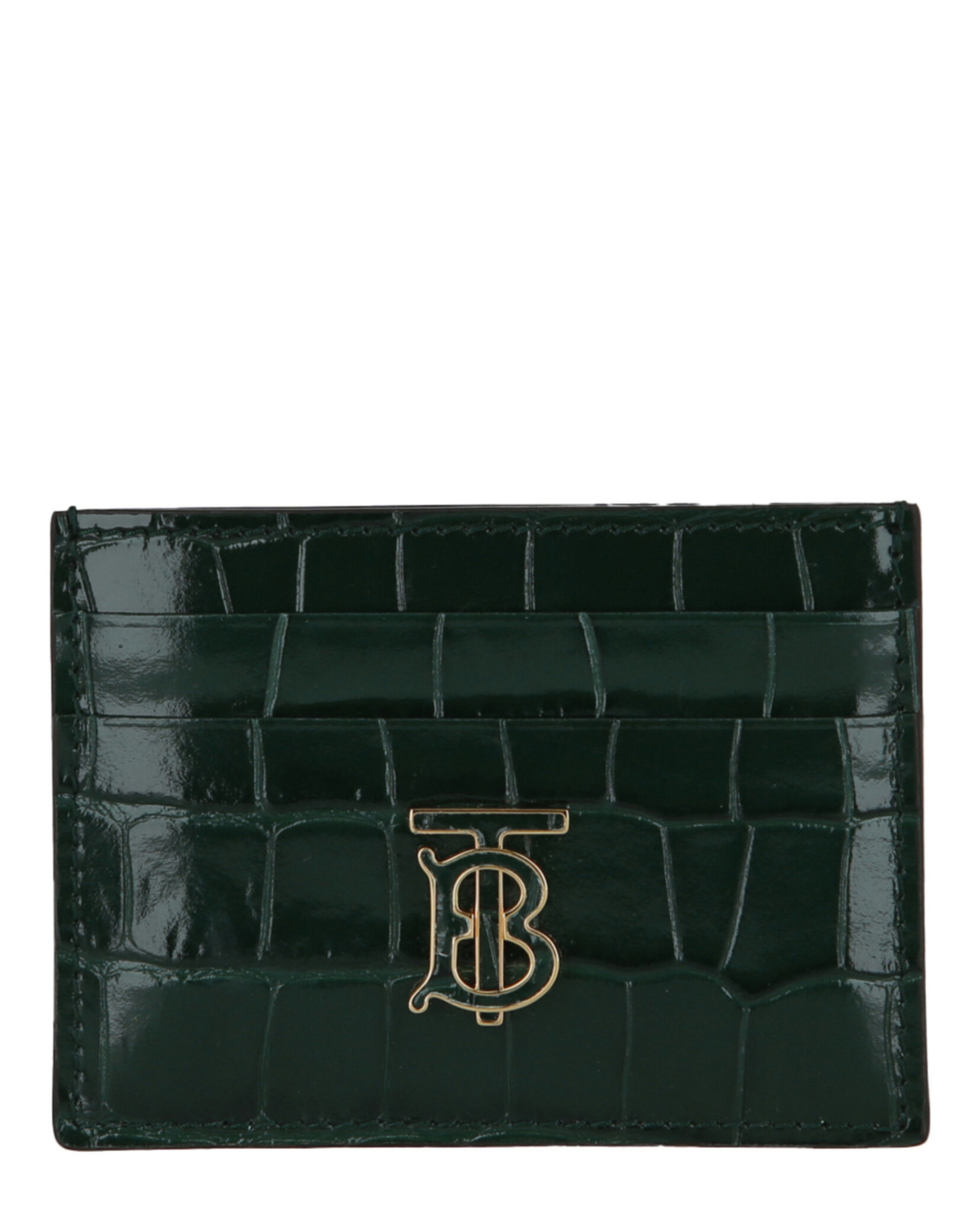 Burberry Womens Monogram-Plaque Croc-Embossed Cardhol… - Gem