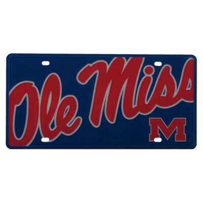 Mississippi Ole Miss Rebels Full Color Mega Inlay License Plate | eBay