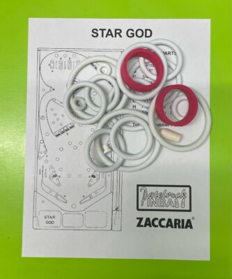 Zaccaria Star God Pinball Machine Rubber Ring Kit **customize your kit ...