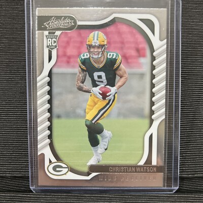 2022 Absolute Christian Watson Rookie Card RC #119 Green Bay Packers | eBay