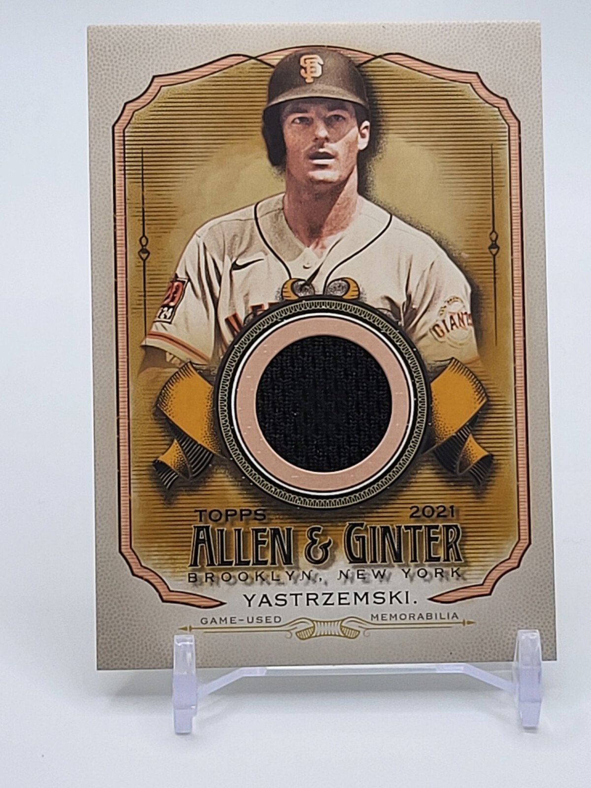 2021 Topps Allen & Ginter Mike Yastrzemski Jersey Patch Relic #AGA-MY ...