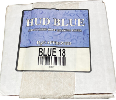 HUD Blue 18 Polycoated Blue Masking Paper, 18” X 475’ Qty:2 Rolls per ...