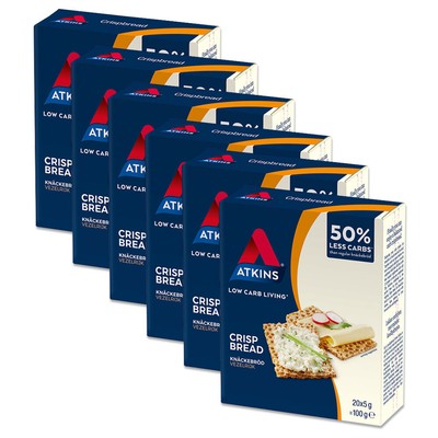 120PK Atkins 5g Low Carb/Sugar Living Crispbread Weight Management Diet ...