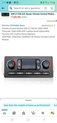 Climate Control Module 599-211XD for 2002-2009 Chevrolet 1500 2500 GMC ...