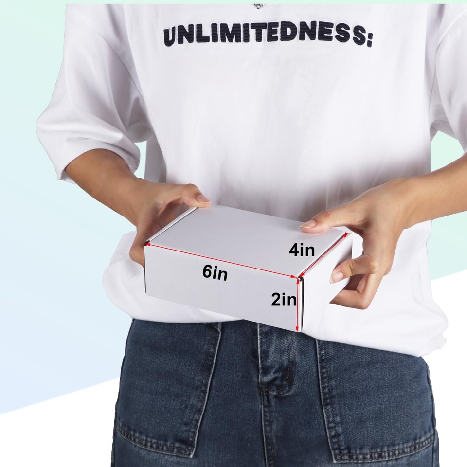 White Corrugated Shipping Mailer Packing Box Boxes 6x4x2 6x4x3 6x4x4 50 ...