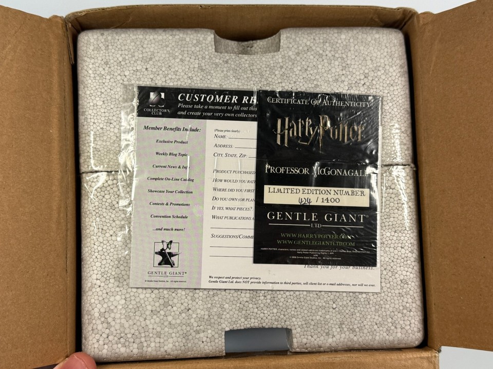 Gentle Giant Harry Potter Bust Professor McGonagall 424/1400 Missing ...