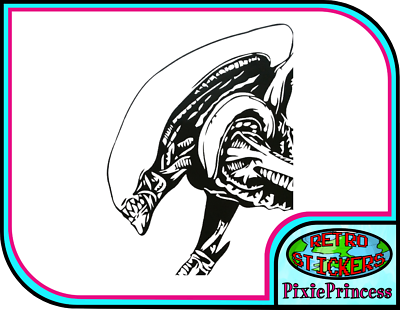 Alien Aliens Xenomorph G Vinyl Sticker Vehicle Car Bike Wall Poster ...