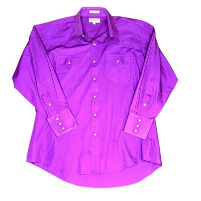 Sheplers Men's XL Purple Pearl Snap Western Shirt Long Sleeve Vintage ...