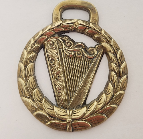 Vintage Horse Brass Medallion Triple Harp Telyn Deires Handmade ...