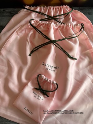Kate Spade Drawstring Pink Dust/protective/gift Bag~LARGE, MEDIUM ...