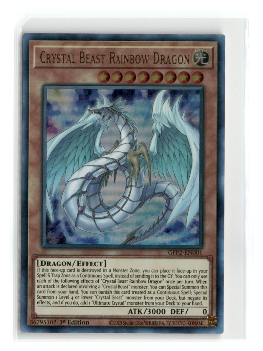 Crystal Beast Rainbow Dragon - GFP2-EN001 1st Edition Ultra Rare ...