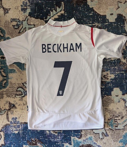 England Beckham Soccer Jersey XL Men 2006 Home Rare Authentic Vintage ...