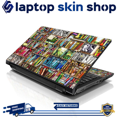 17.3" 18" 19" Laptop Notebook Skin Sticker Protective Decal Books L ...