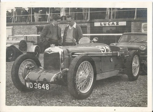 RILEY RACER WD 3648 IN PADDOCK c.1950s B/W PHOTOGRAPH | eBay UK