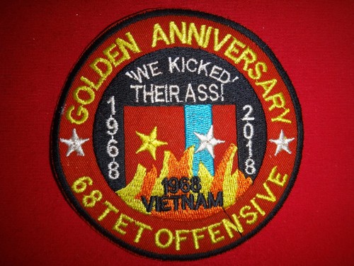 Doré Anniversaire Vietnam Guerre 1968 Tet Offensive Commémorative Patch ...